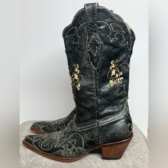 Corral | Shoes | Corral Womens 85m Genuine Lizard Inlay Western Cowgirl ...